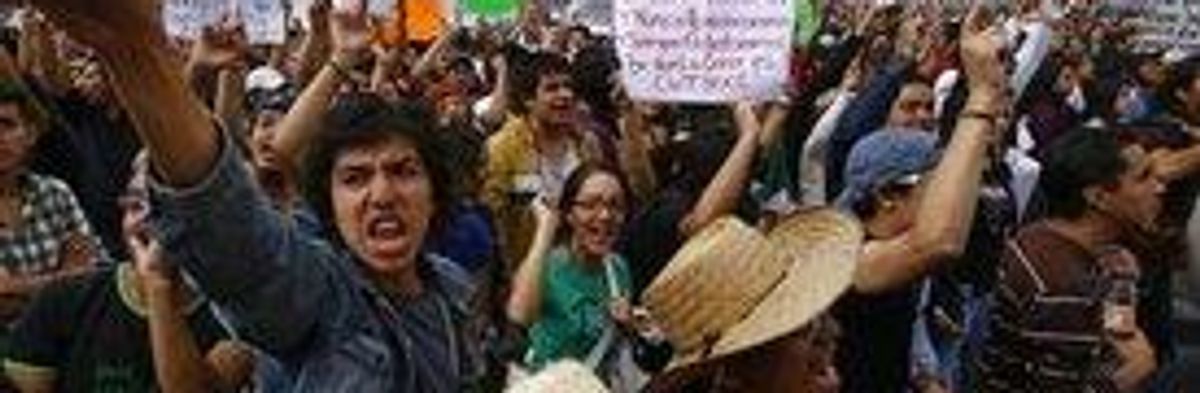 Tens Of Thousands March In Mexico Against Rights President Elect