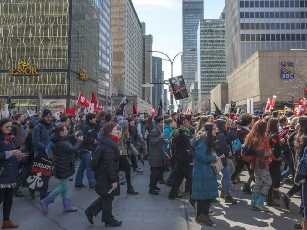 Opinion | The Students Strike Back: 75,000 Protest Austerity in ...