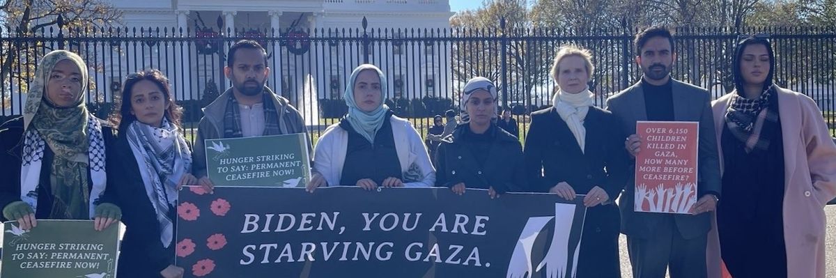 Hunger Strikers Demand Permanent Cease Fire At White House Common Dreams