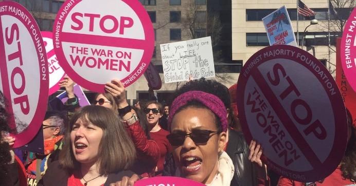 Huge Crowd Marches on White House to Protest Trump's Global Gag Rule
