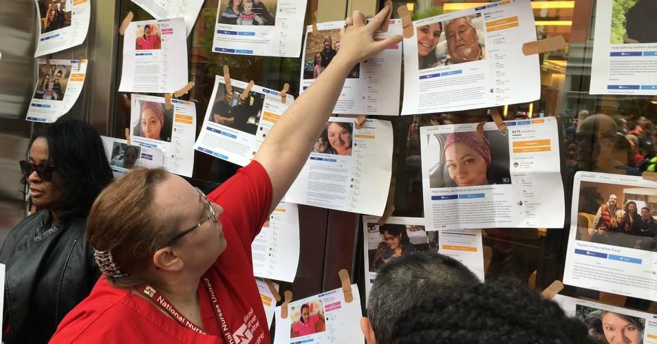 Demanding Medicare for All, Nurses Use Band-Aids to Plaster GoFundMe ...