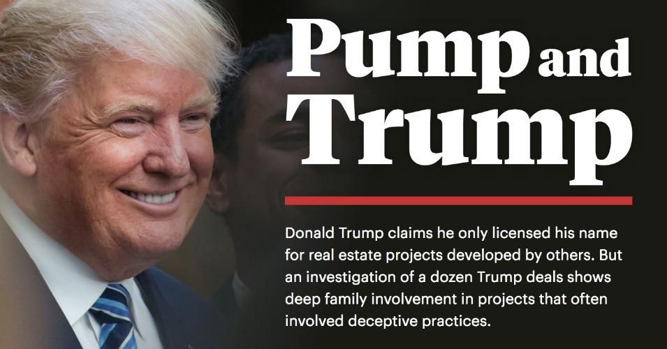 'Pump and Trump': Explosive New Investigation Reveals Corrupt Practices ...