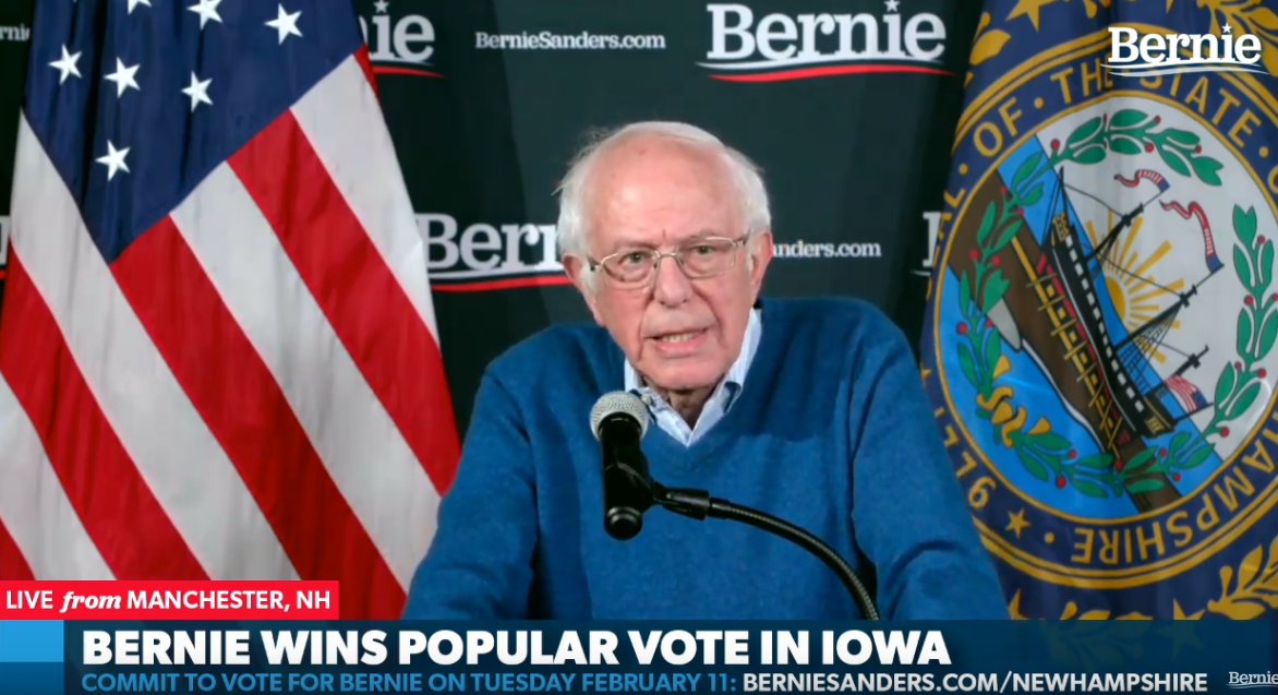 'Because I Got 6,000 More Votes': Bernie Sanders Declares Victory in ...