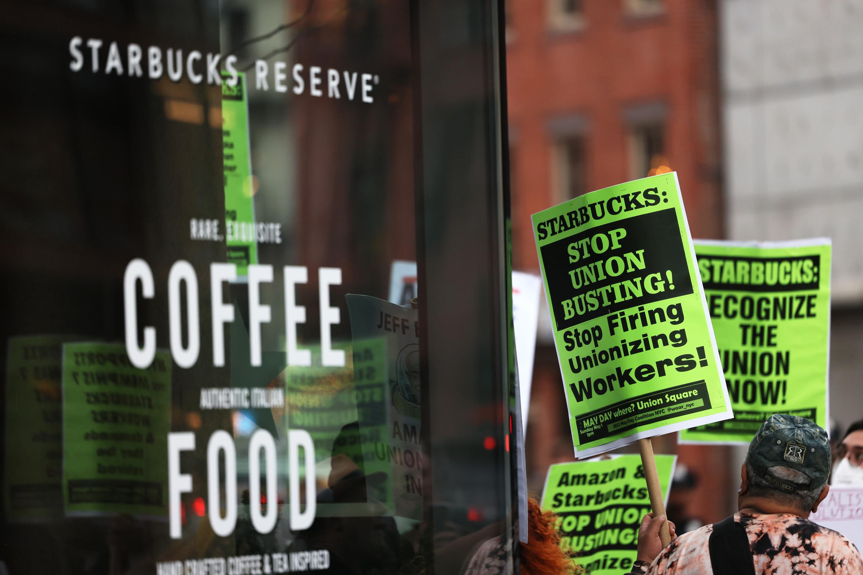 First NYC 'Just Cause' Lawsuit Targets Starbucks for Union-Busting