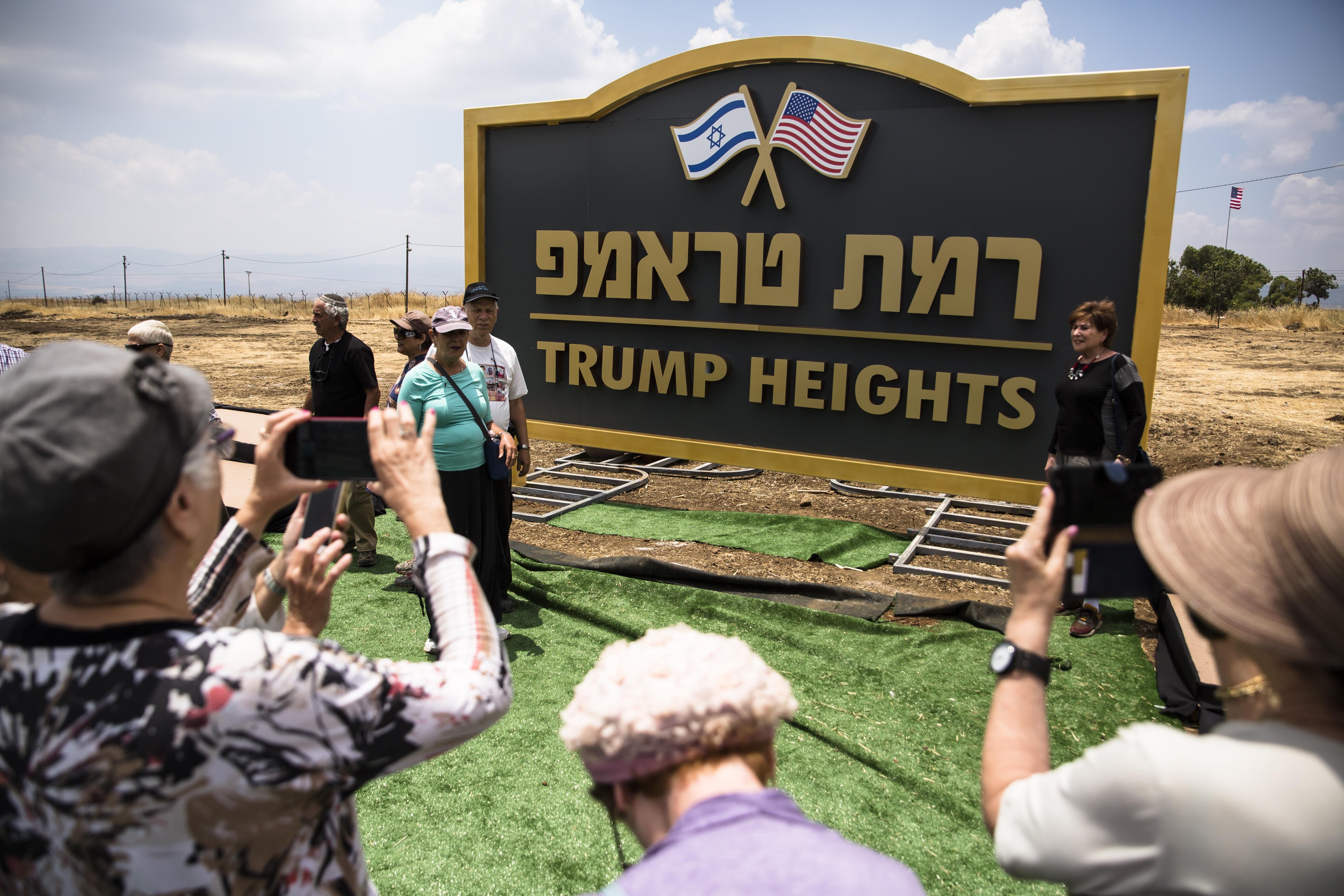 Trump Heights on Stolen Golan an Indictment of Colonial White Privilege ...